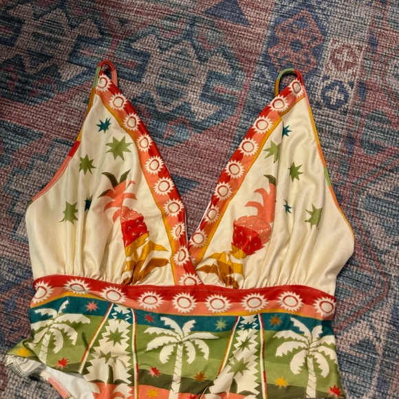 FARM Rio | Swim | Farm Rio Rainbow Sunset Printed Swimsuit | Poshmark